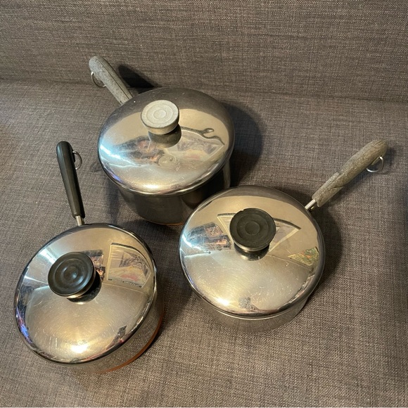 Revere Ware | Kitchen | Revere Ware 6 Piece Set Qt 2 15 Qt Sauce Pans ...